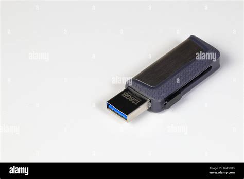 The Dual USB C Or USB Type C Flash Drive For Smartphones Or Computer On White Background Show