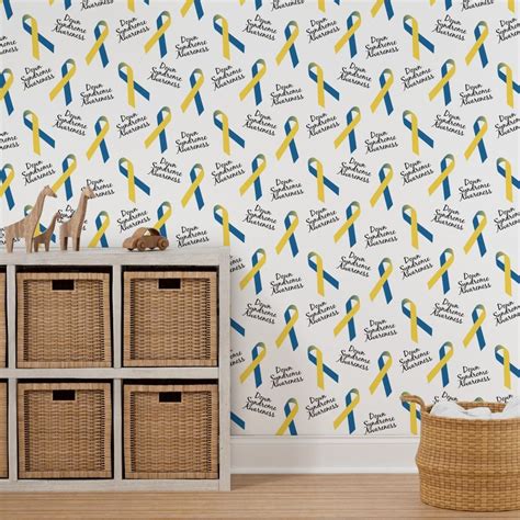 Small Scale Down Syndrome Awareness Wallpaper Spoonflower