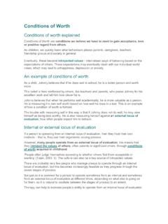 Conditions Of Worth Life Conditions Of Worth Life Pdf PDF PRO