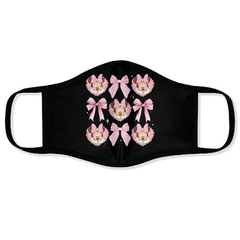 Cute Minnie Coquette Pink Face Masks Minnie Mouse Face Masks Minnie