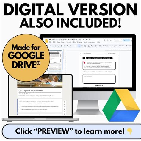 Mla Format Mla 9 Citations Worksheets Examples Cheat Sheet Citing Sources