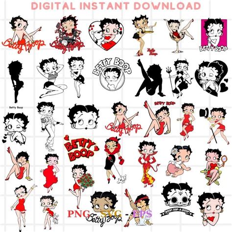 Betty Boop Svg Bundle Layered Item Betty Boop Png Dxf Eps Clipart