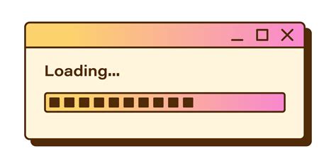 Vector Retro Loading Window Nostalgic Ui Y2k Vaporwave Computer