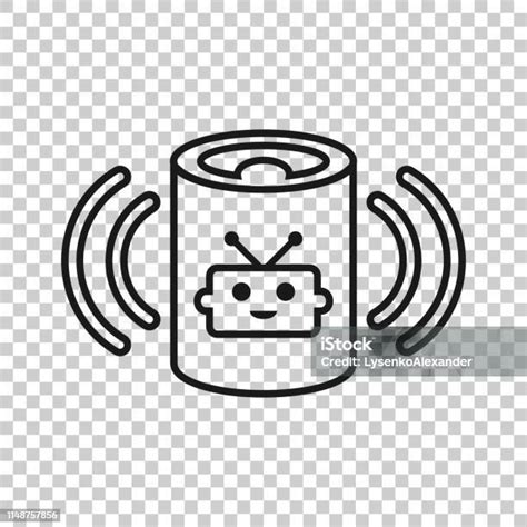 투명 한 스타일의 음성 길잡이 아이콘입니다 고립 된 배경에 스마트 홈 어시스트 벡터 일러스트 명령 센터 비즈니스 개념입니다 가상현실에 대한 스톡 벡터 아트 및 기타 이미지