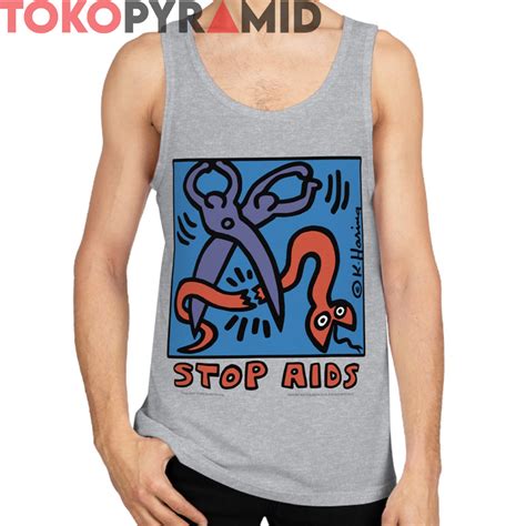 Rare Keith Haring Stop Aids Shirt Tokopyramid