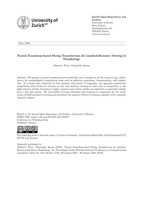 Pdf Neural Transition Based String Transduction For Limited Resource