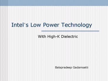 Ppt Intel Powerpoint Presentation Free To Download Id A Fb M Mym