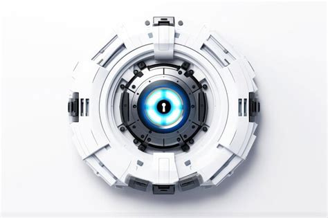 Premium Photo Abstract Technology Digital Keyhole High Tech Multicolor Button Generative Ai