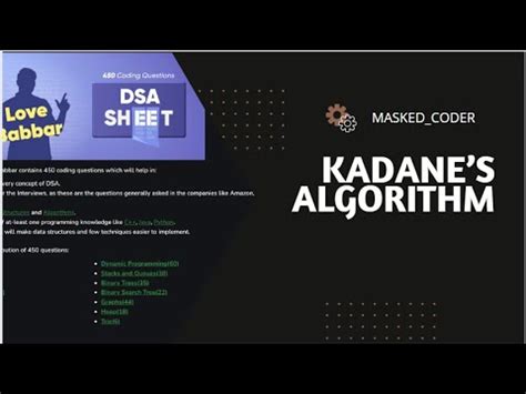 Love Babar DSA Sheet Kadane S Algorithm Brute Force Optimized