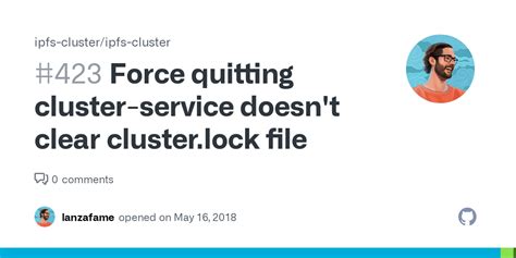 Force Quitting Cluster Service Doesn T Clear Cluster Lock File Issue