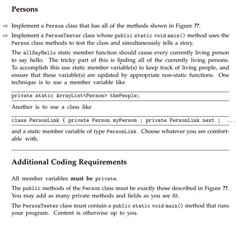 Solved Persons Implement A Person Class That Has All Of Chegg Com