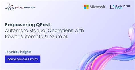 Qatarpost Squareonetech Microsoft Microsoftpowerautomate Azureai
