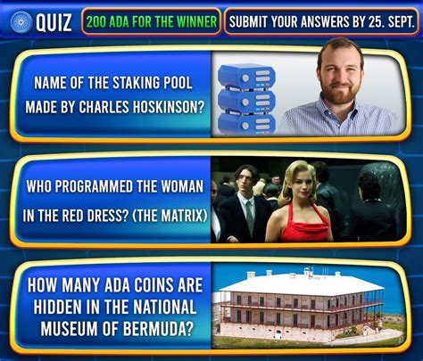 🔵 Cardano Weekly Quiz Round 2 200 Ada For The Winner Rcardano