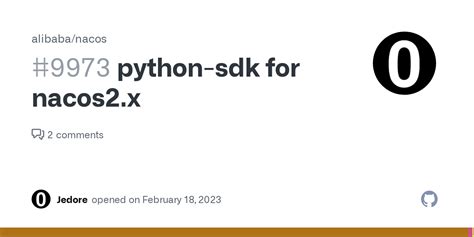 Python Sdk For Nacos X Issue Alibaba Nacos GitHub
