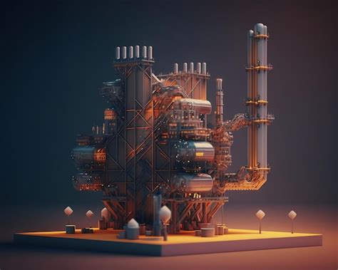 Premium Ai Image Oil Gas Industry Business Created With Generative Ai