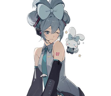 Hatsune Miku Cinnamoroll And Cinnamiku Vocaloid And 2 More Drawn By