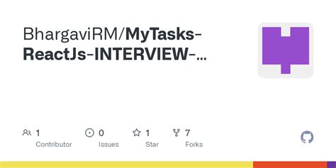 Github Bhargavirmmytasks Reactjs Interview Mock Test 1b