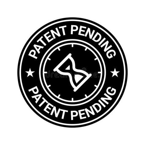 Patent Pending Badge Rubber Stamp Patented Pending Label Pending Icon Logo Retro Vintage