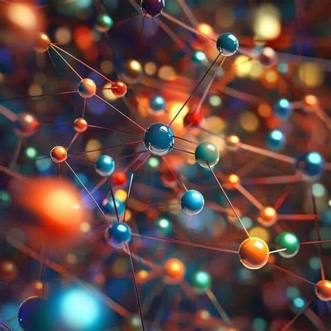 Molecule Structure 3d Render Computer Generated Abstract Background Premium Ai Generated Image