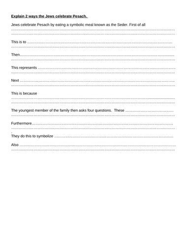 Year 7 Sol On Judaism Teaching Resources