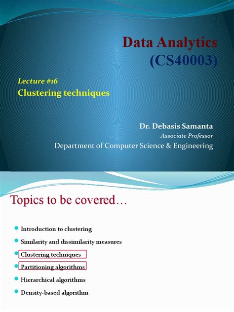 Clustering Techniques For Data Analytics A Detailed Examination Of