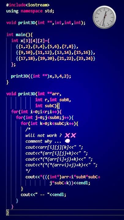 Printing 3 D Array Part 6 C Pointers Youtube