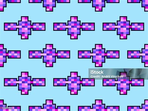 위성 픽셀 아트 원활한 패턴 우주 위성 8 비트 그래픽 비디오 게임 90 년대 인쇄 포장지 및 광고를 위한 디자인 벡터 일러스트레이션 1980 1989 년에 대한 스톡 벡터