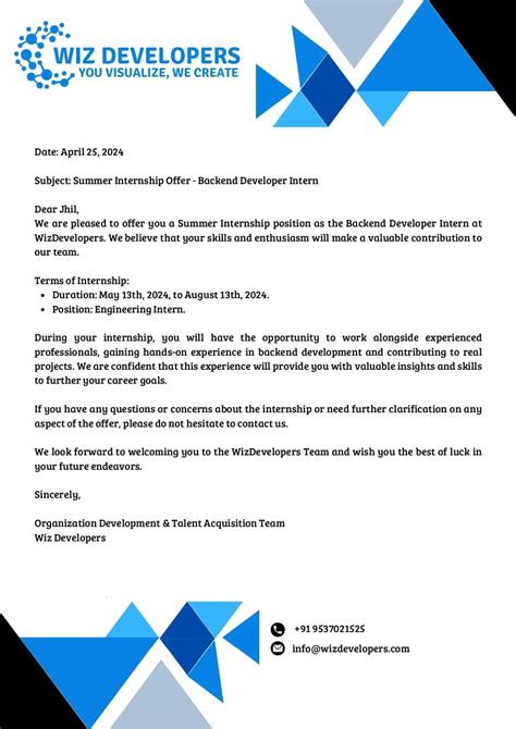 Recently I Was Selected As A Backend Developer Intern At Wizdevelopers After Clearing The