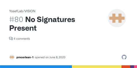 no signatures present · issue 80 · yoseflab vision · github