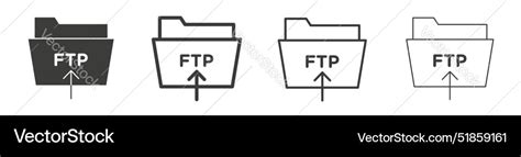 Ftp Icon Set Server Web Connection Symbol Vector Image