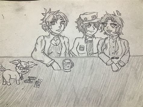 Genderbent Jojo Characters Dio Jotaro And Kakyoin Still Trying To