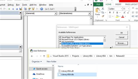 Vba Add A C Library To A Vba Project Useful Code