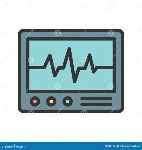 Electrocardiogram Icon Vector Isolated On White Background Electrocardiogram Sign Line Symbol