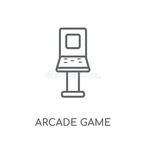 Outline Arcade Game Vector Icon Isolated Black Simple Line Element Illustration From
