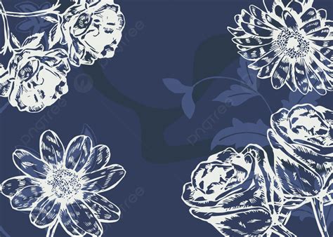 진한 파란색 배경 꽃 자연 식물 배경 일러스트 및 사진 무료 다운로드 Pngtree