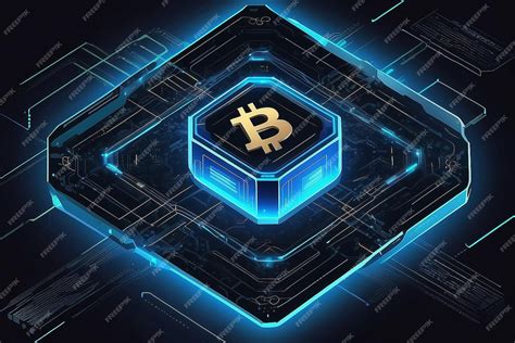 Premium Photo Futuristic Blockchain Technology Cryptography Transactions And Fintech