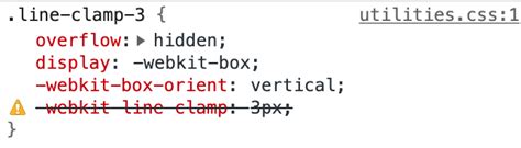 Webkit Line Clamp Has Pixel Value Instead Of Unit Value · Issue 2 · Tailwindlabstailwindcss