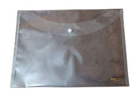 Plastic Transparent Button File Folder For Office Paper Size A4 At Best Price In New Delhi