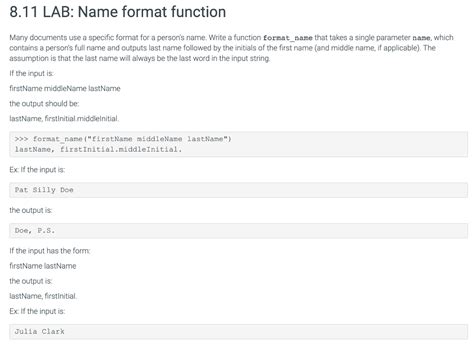 Solved LAB Name Format Function Many Documents Use A Chegg Com