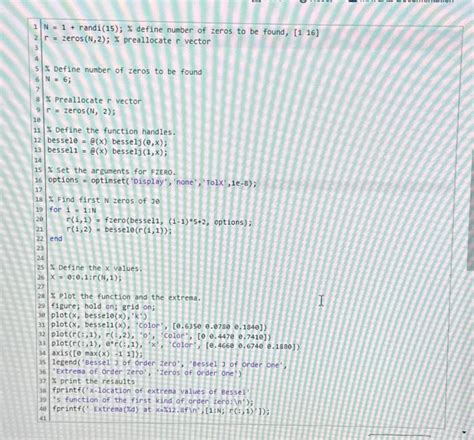 Solved Not Sure Why I Keep Getting Error On Matlab Problem Chegg