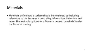 Shaders Standard Shader In Unity PPTX 3 D Graphics Computer Software And Applications