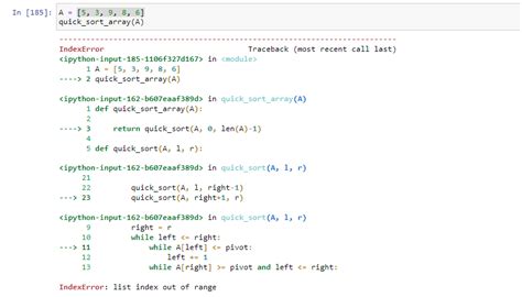 Algorithm Quick Sort Implementation In Python Particular Input