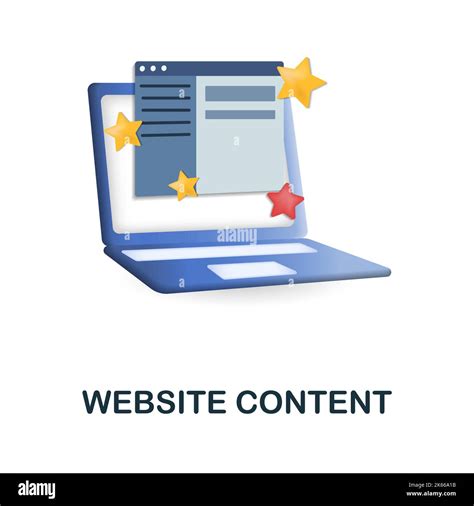 Website Content Icon 3d Illustration From Web Development Collection Creative Website Content