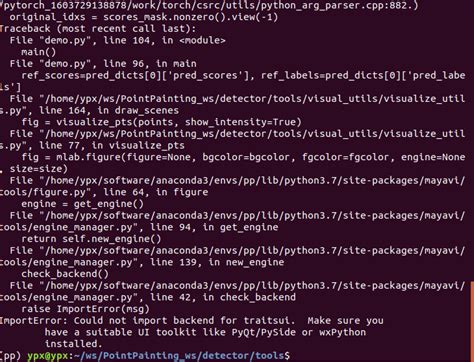Hello When I Use Mayavi To Visualize The Point Cloud The Following Error Appears Importerror