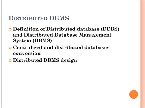 Ppt Why Not Use Federated Approach For Database Management System