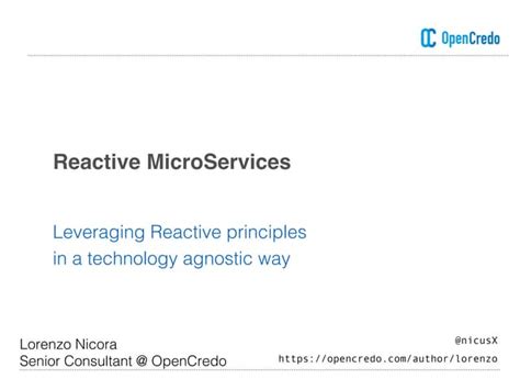 Reactive Principles And Microservices Ppt