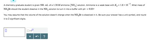 Solved A Chemistry Graduate Student Is Given ML Of A Chegg