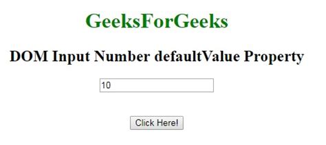 HTML Input Number defaultValue用法及代码示例 纯净天空