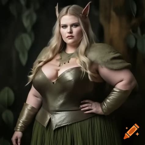 Full Body Image Of A Modern Plus Size Elf Woman On Craiyon