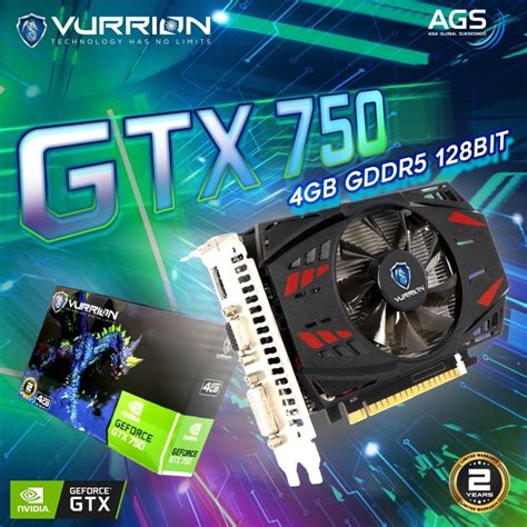 Jual Vga Vurrion Gtx 750 4gb Ddr5 128bit Gaming Vga Ori No Fake Shopee Indonesia